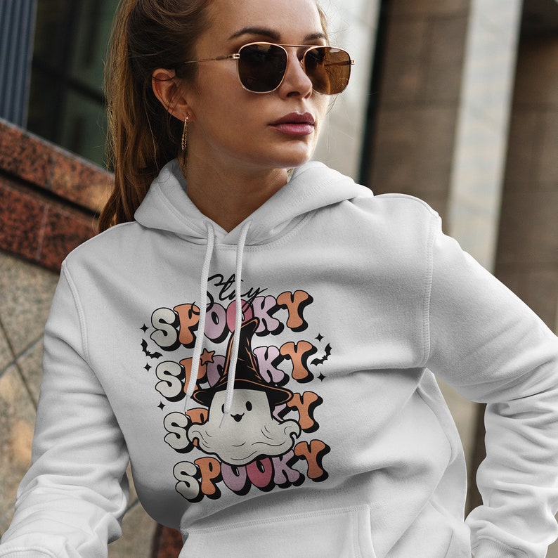 Halloween Stay Spooky SVG PNG Ghost Svg, Halloween Season Svg, Retro ...