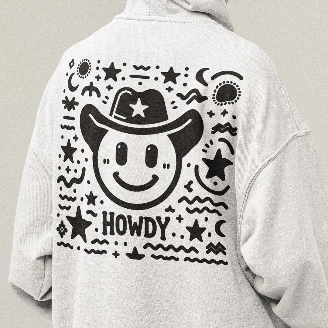 Howdy Svg, Howdy Png Howdy Yall Svg, Cowboy Smiley Svg, Cowboy Svg ...