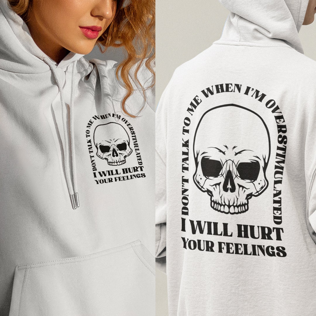 Skull Svg and Text Design, Overstimulated Svg, Sensory Overload Svg, Personal Boundaries ...