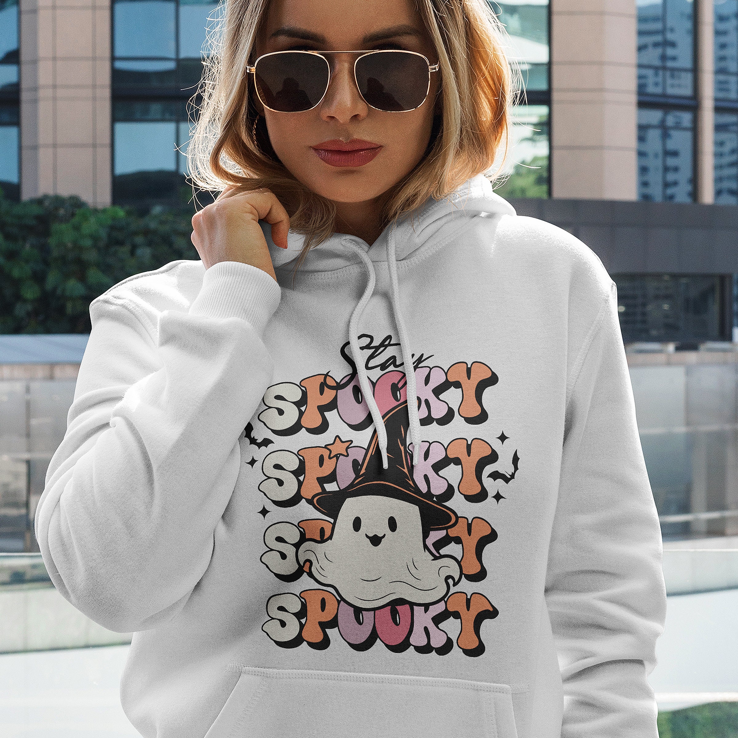 Halloween Stay Spooky SVG PNG Ghost Svg, Halloween Season Svg, Retro ...