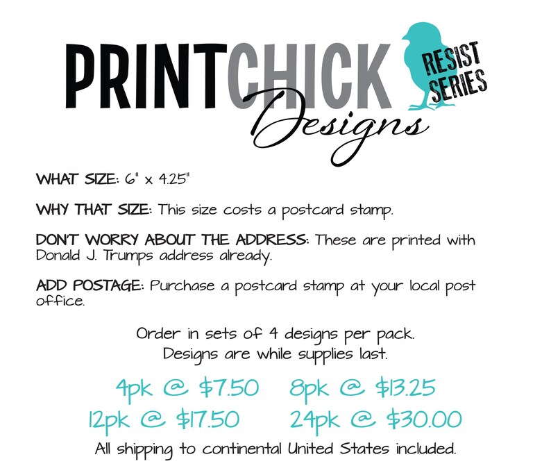 Political Postcard Campaign Pack 2025 - Pre-addressed to Donald J Trump ...