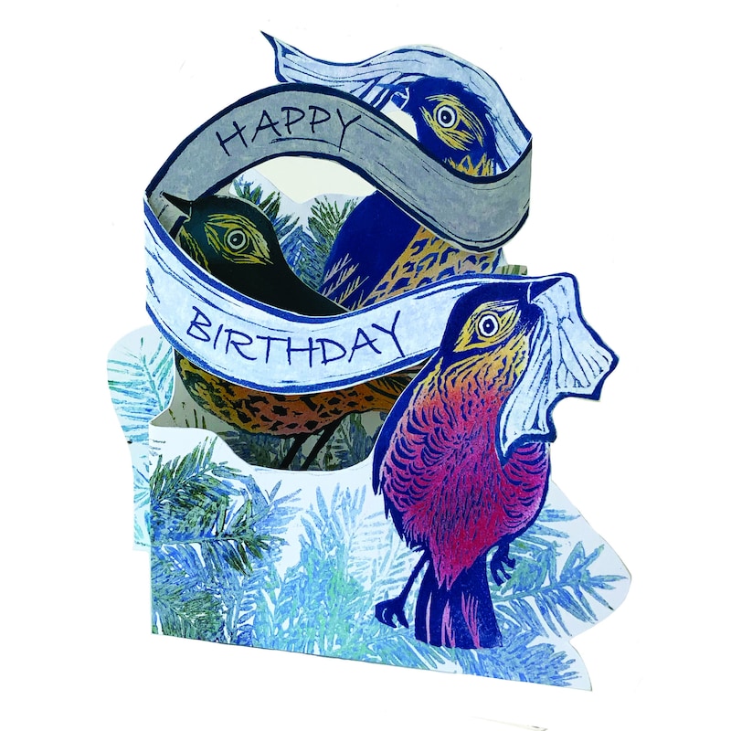 Bird Cards Lino - Etsy