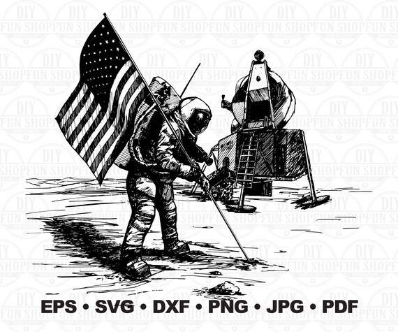 Lunar Lander Art Svg