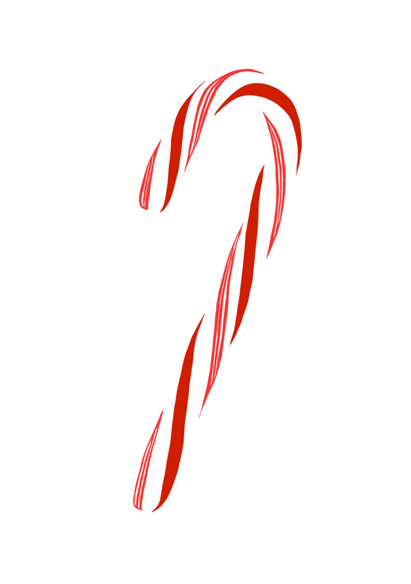 Candy Cane (print) - Available in A5 / A4 - Etsy