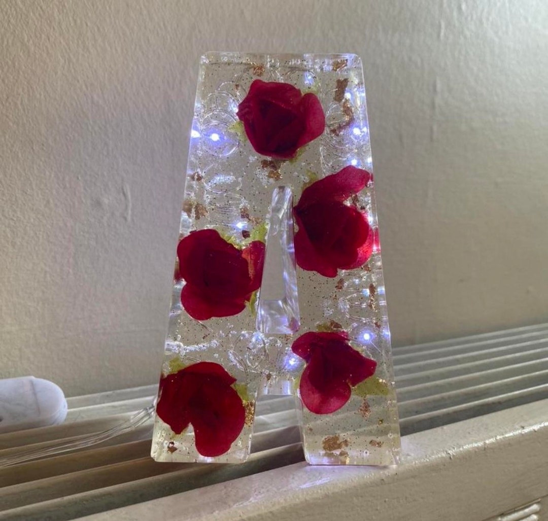 Resin Freestanding Light up Initial Letters - Etsy UK