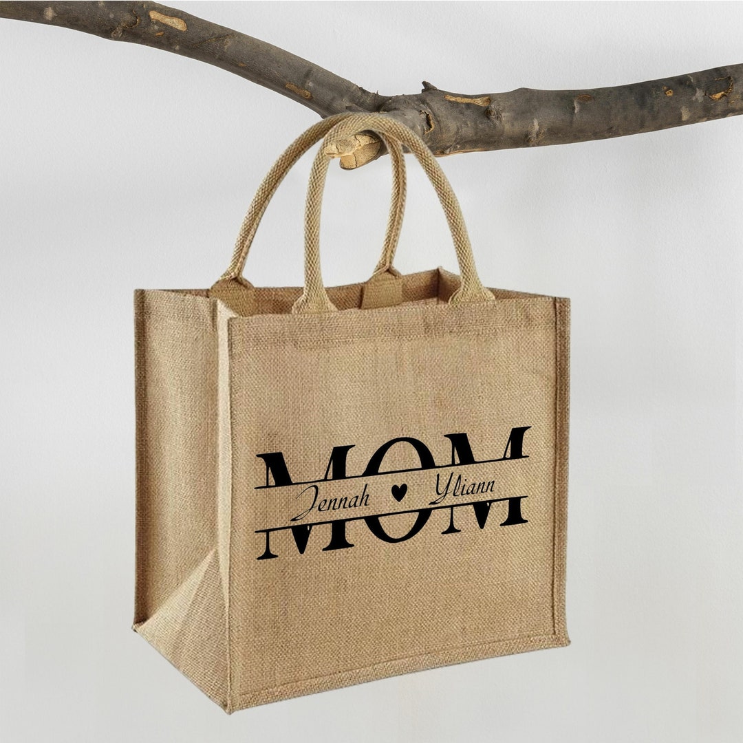 Personalized JUTE BAG for Bridesmaid Gift, Customized Jute Tote Bag ...