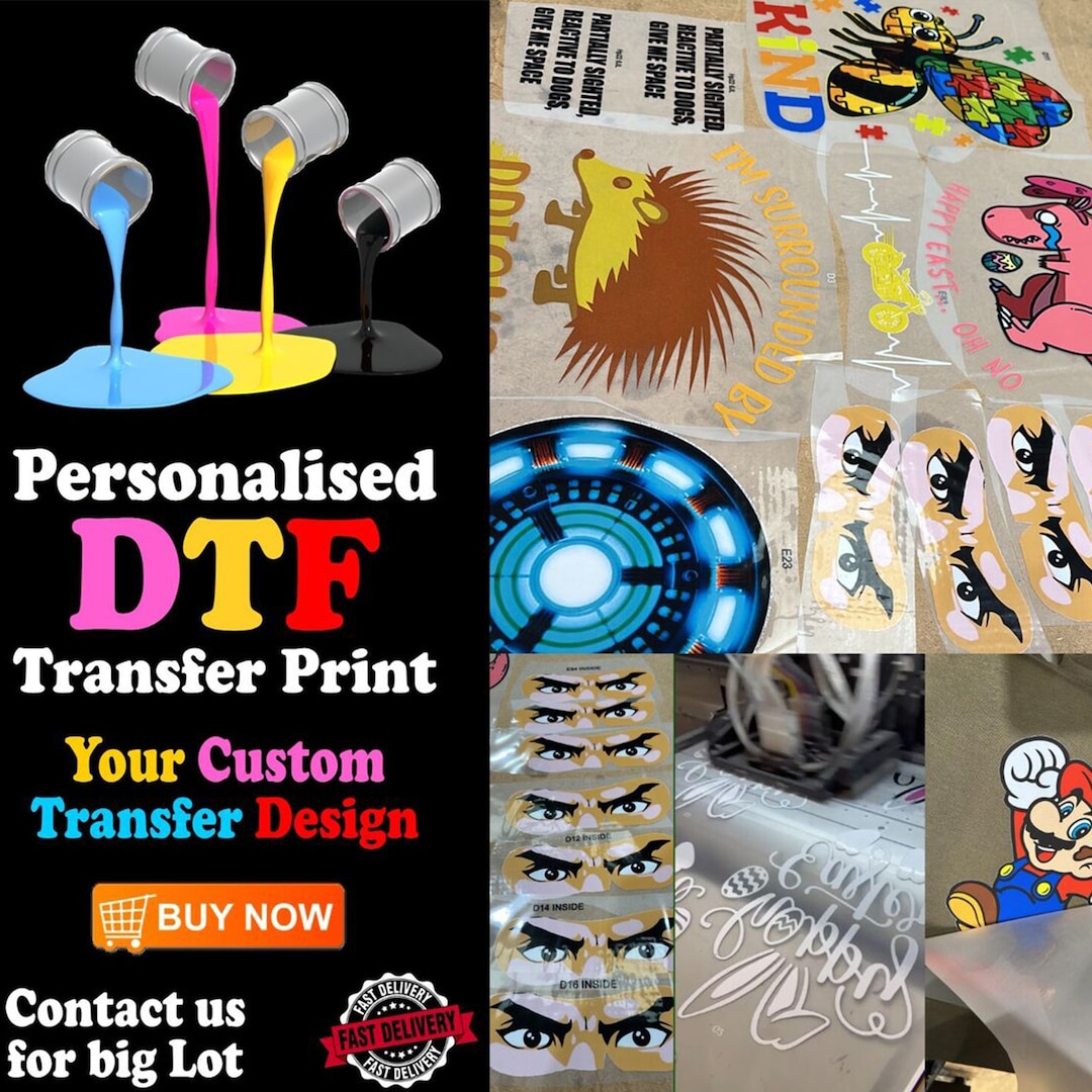 Dtf Gang Sheet, Custom DTF Transfer, Heat Transfer Designs Ready to ...