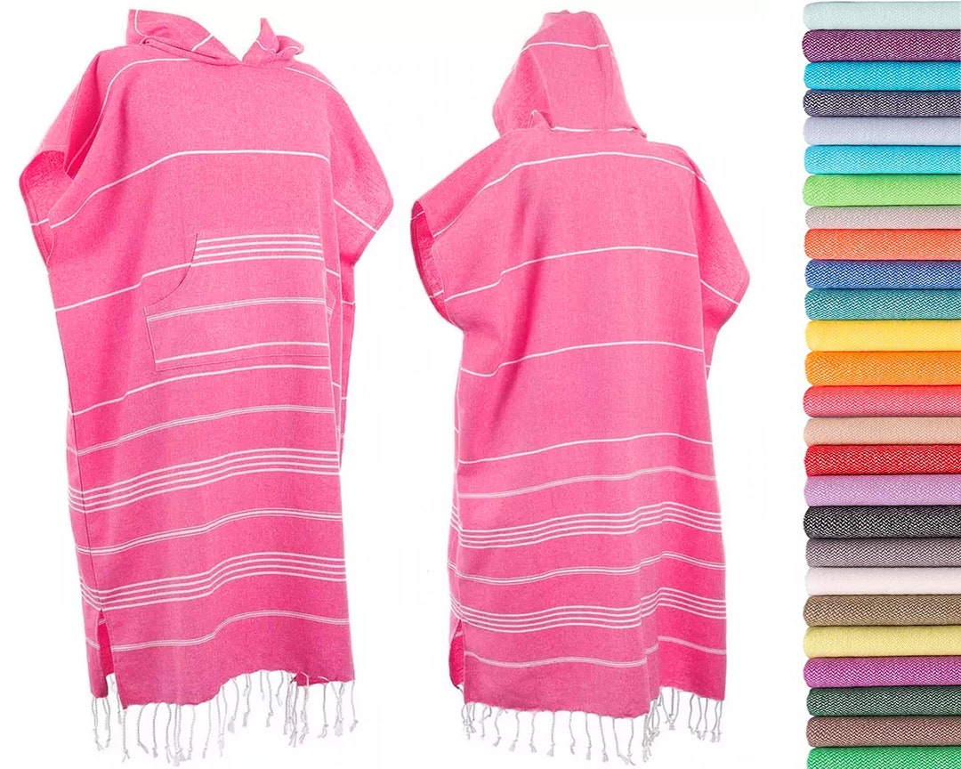 Personalized Beach Hooded Poncho, Hooded Beach Towel, Hooded Poncho for ...