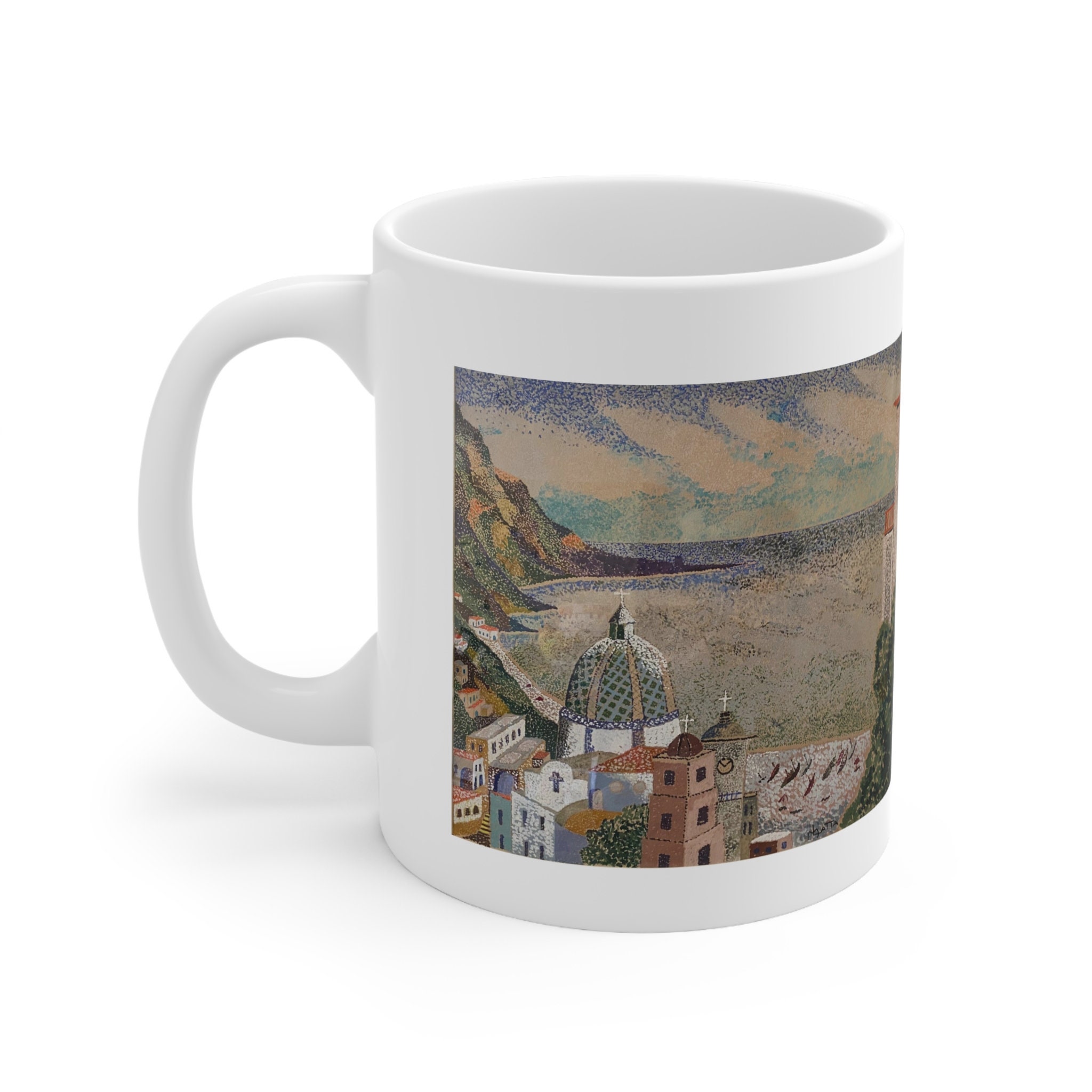 Vintage Watercolor Art Mug | Original Design | 11 Oz Ceramic Coffee Tea ...