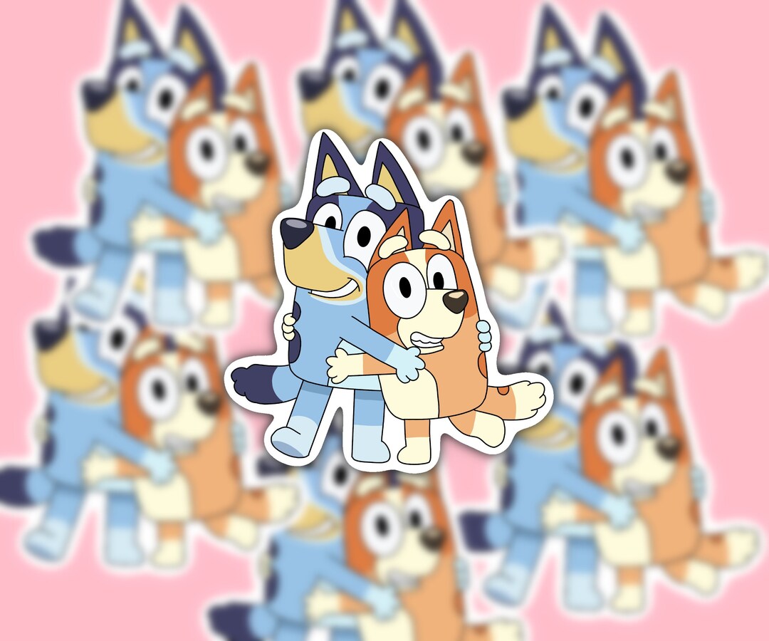 Bluey, dibujos animados, pegatinas, pegatinas de espectáculos, lindas ...