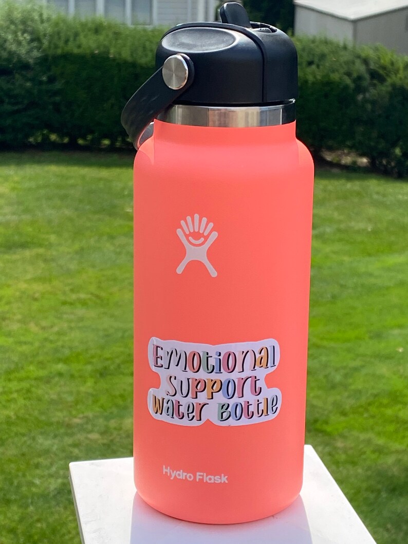 Emotional Support Water Bottle Sticker Water Bottle Stickers | Etsy