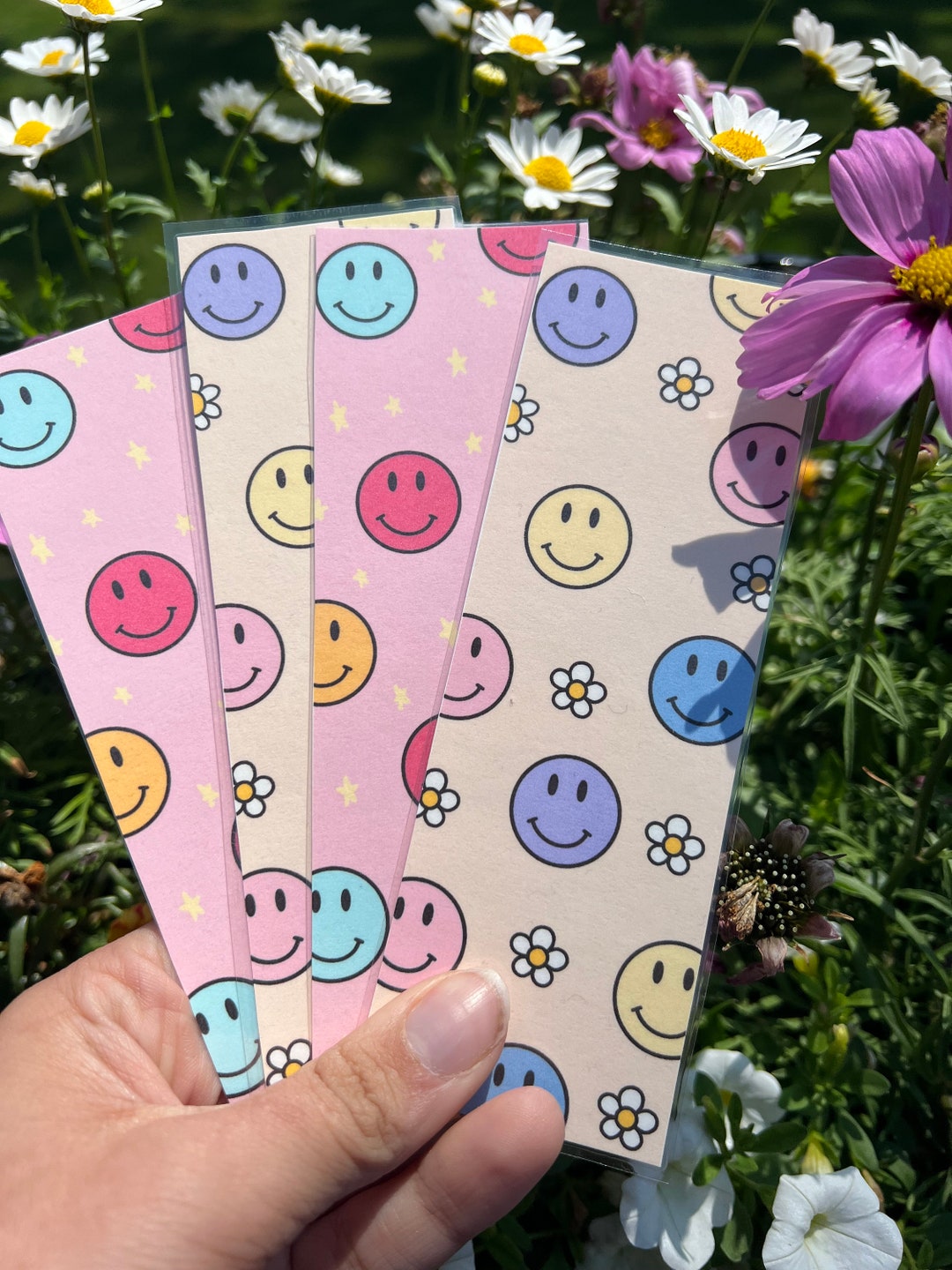 Bookmarks, Books, Reading, Cute, Smiley Face, Floral, Bookmark, Summer ...