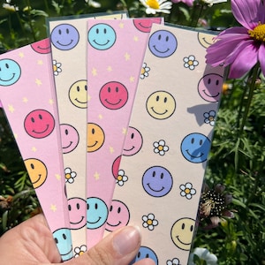Bookmarks, Books, Reading, Cute, Smiley Face, Floral, Bookmark, Summer ...