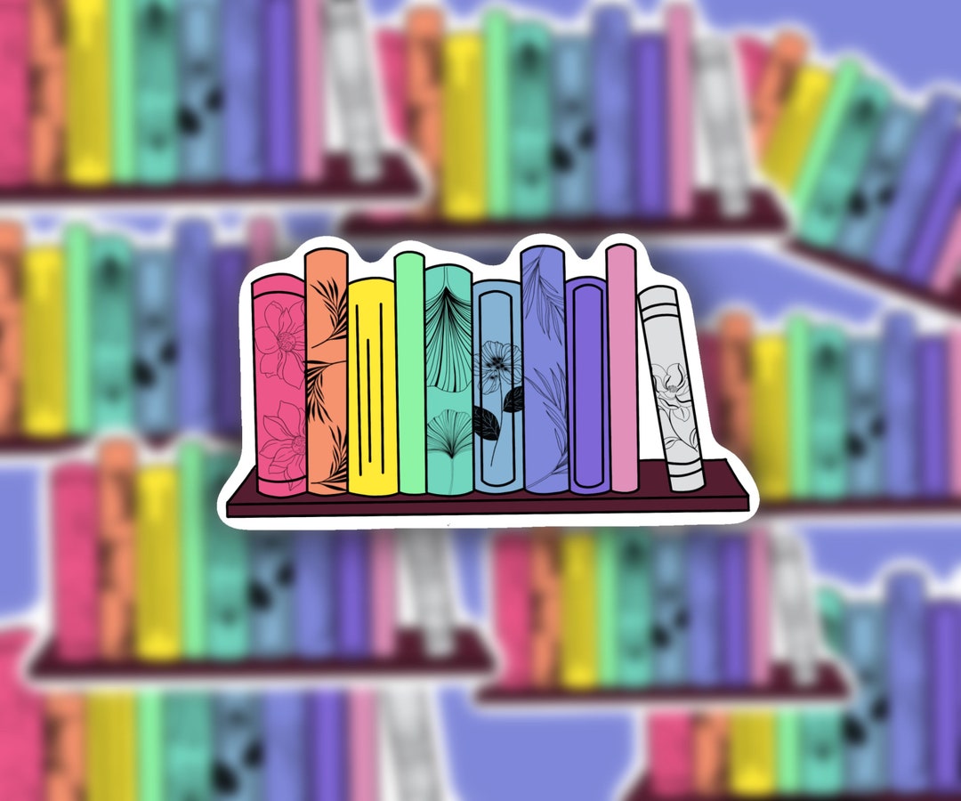 Books, Reading, Bookshelf, Book Stickers, Sticker, Waterproof Stickers ...