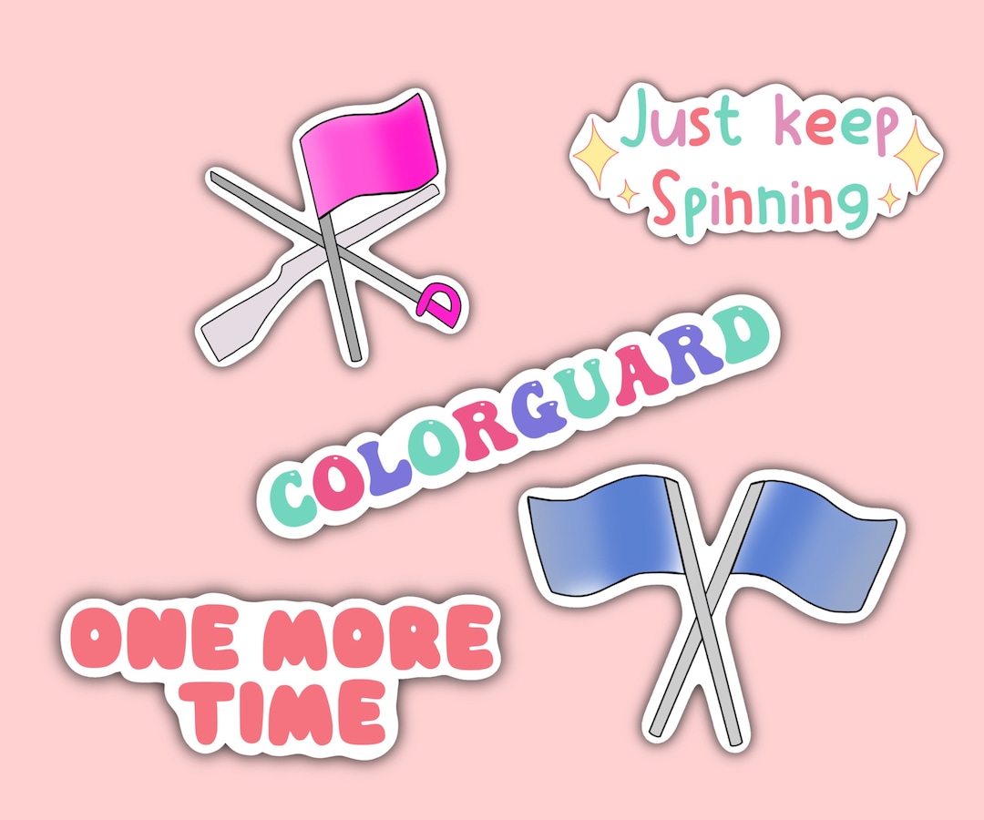Colorguard Sticker, Colorguard, Band, Marching Band, Color Guard, Flags ...