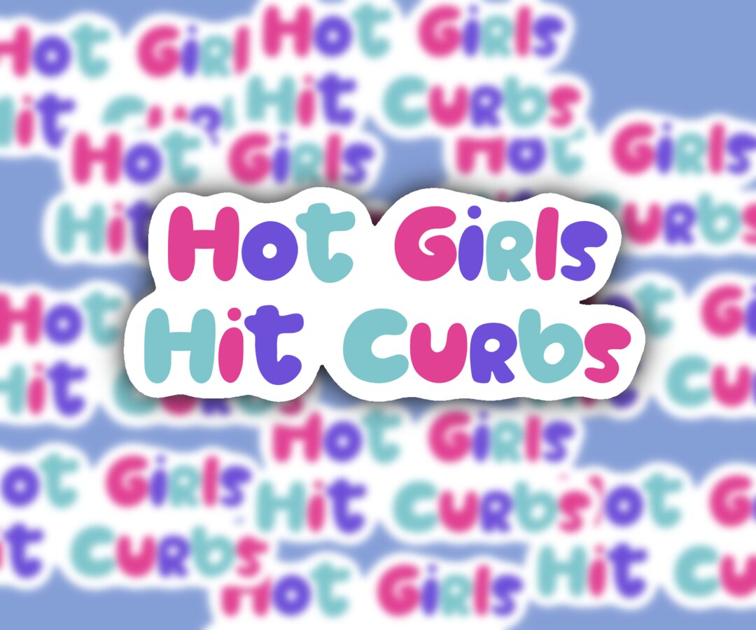 Hot Girls Hit Curbs, Car, Hot Girls, Stickers, Waterproof Stickers, Hot ...