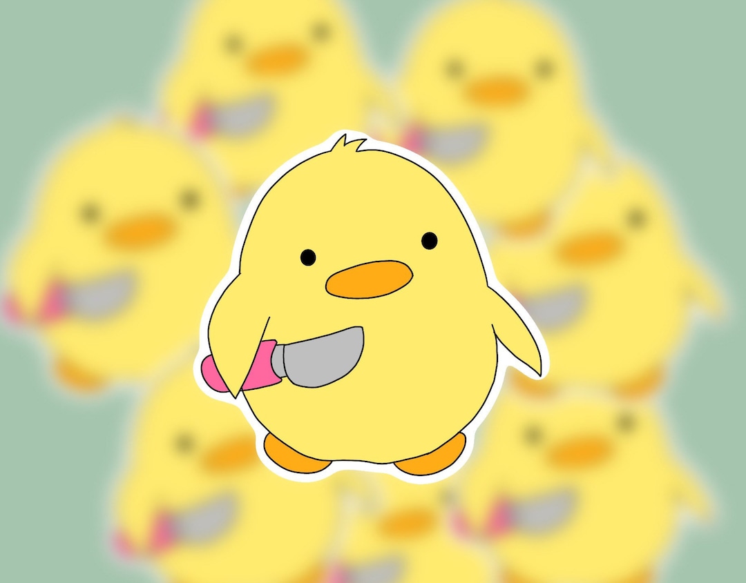 Meme Chicken With Knife Sticker Hydro Flask Stickers Water - Etsy