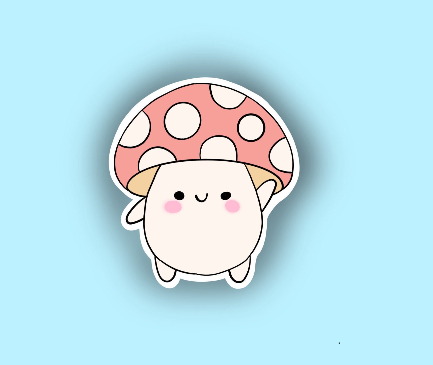 Mushroom Sticker Nature Stickers Cute Mushroom Sticker - Etsy