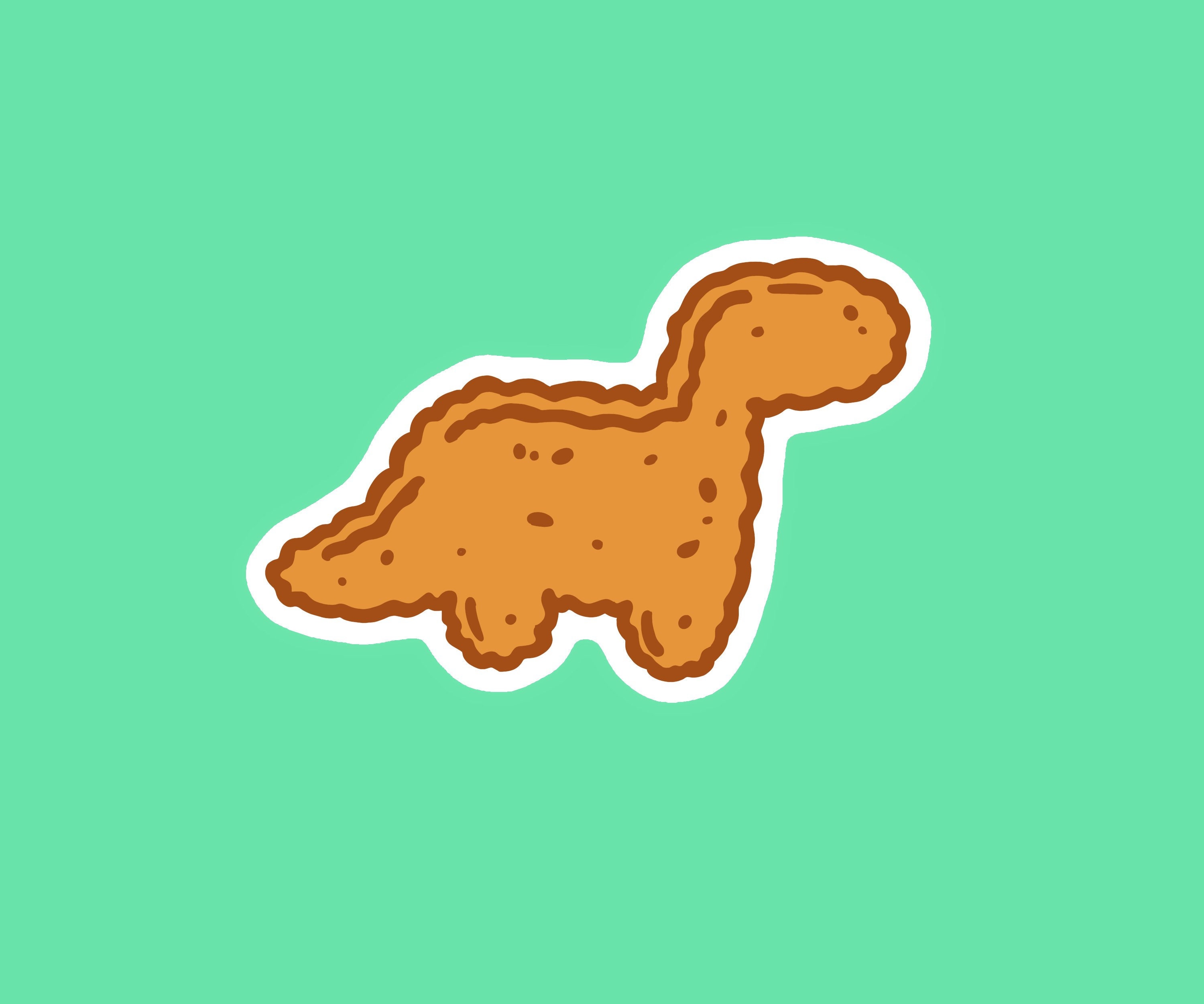 Dinosaur Nuggets Dino Nuggets Dinosaur Stickers Nugget - Etsy