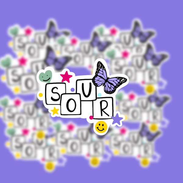 Sour Album Stickers - Etsy