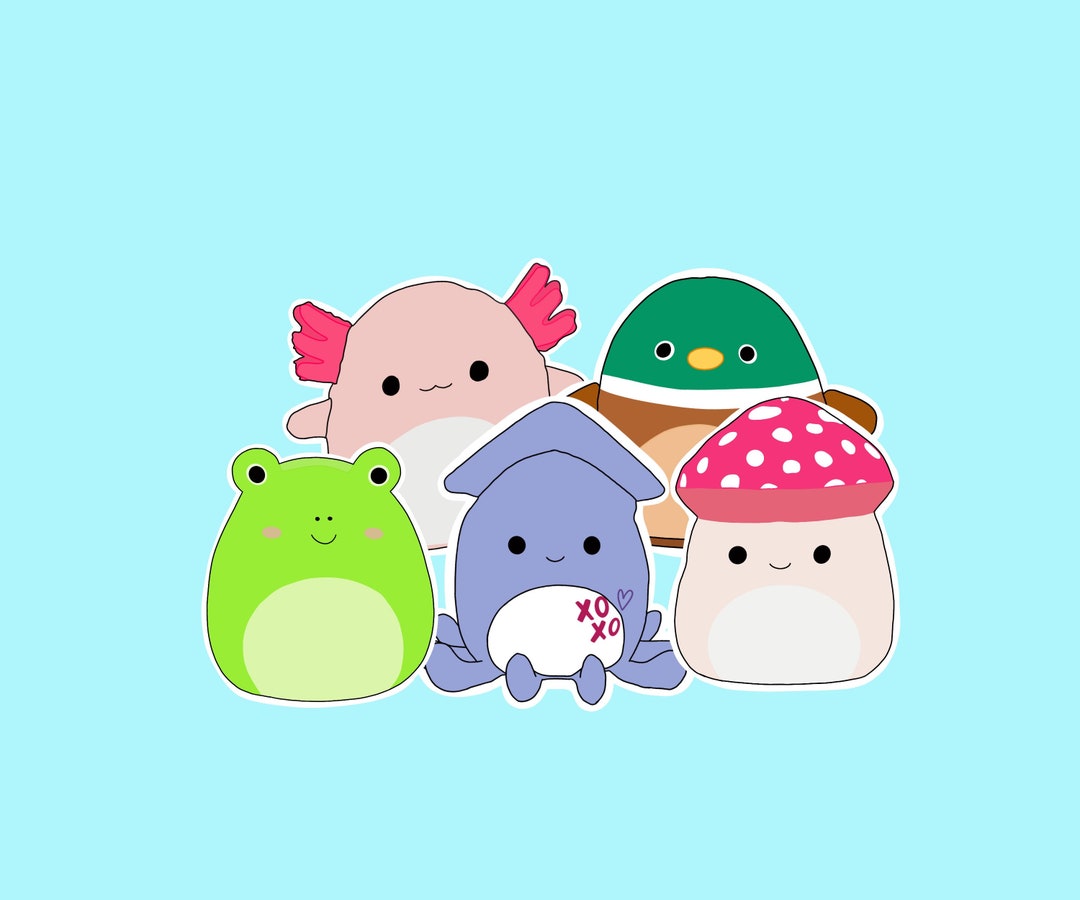 Stacey, Archie, Avery, Wendy and Malcolm Squishmallow Waterproof ...