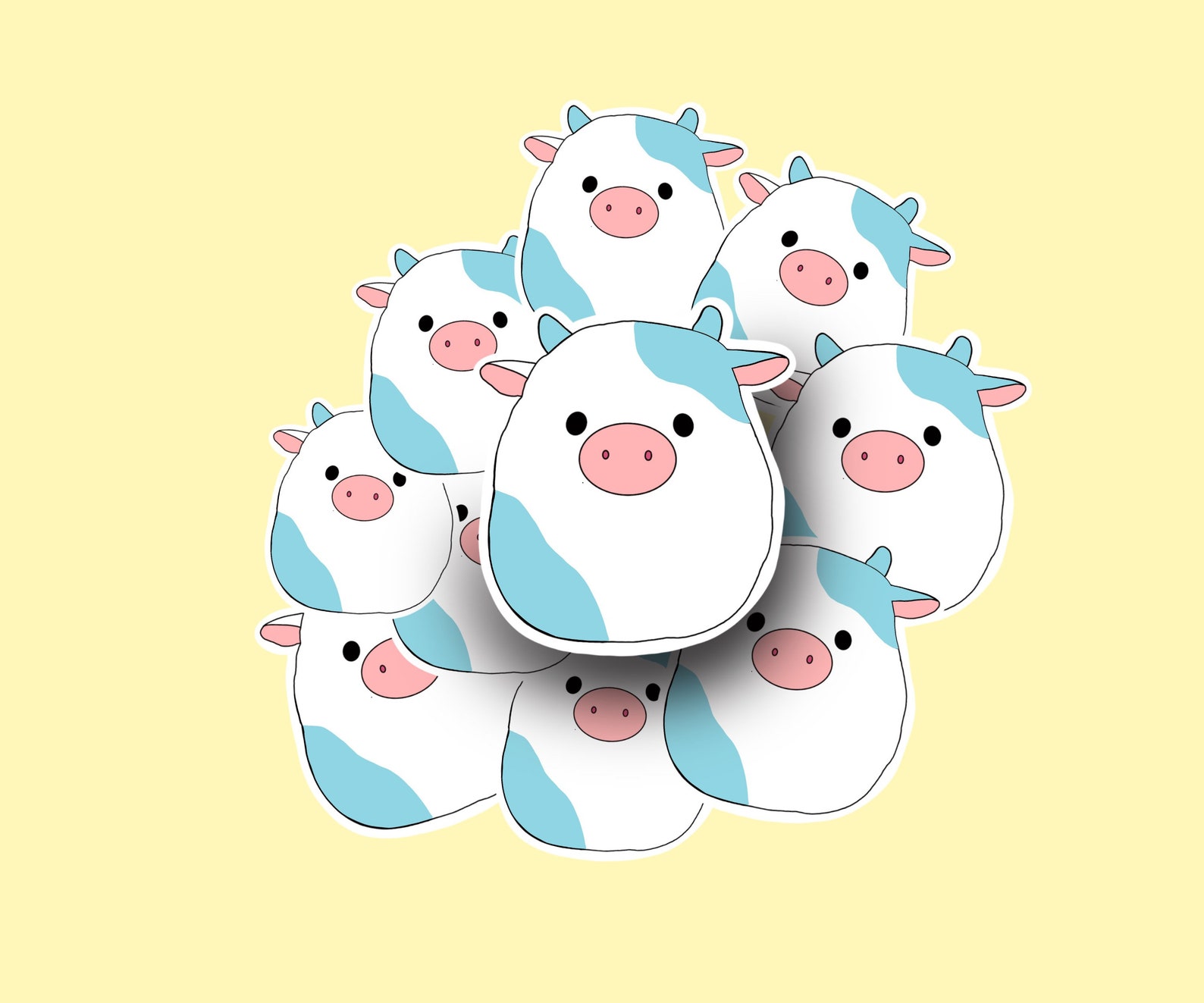 Cow Squishmallow Waterproof Stickers - Etsy