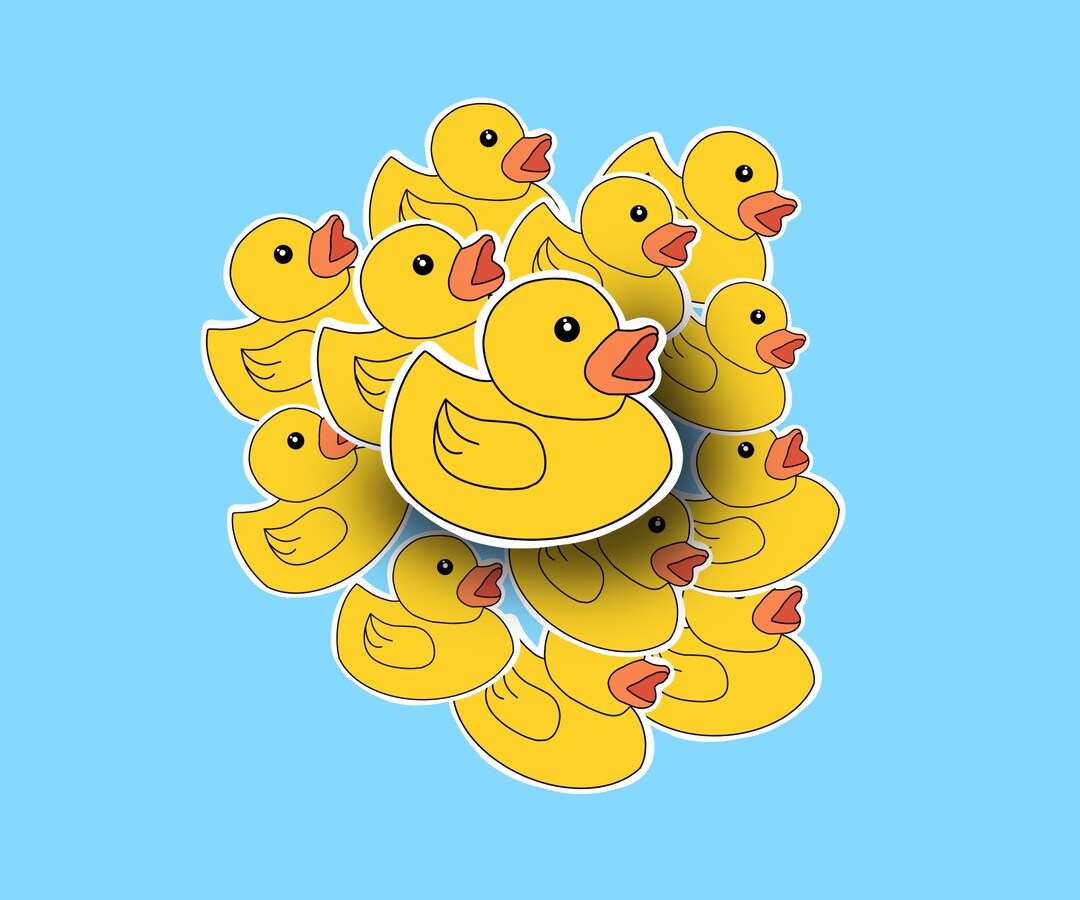 Quakers, Rubber Duck Waterproof Sticker - Etsy