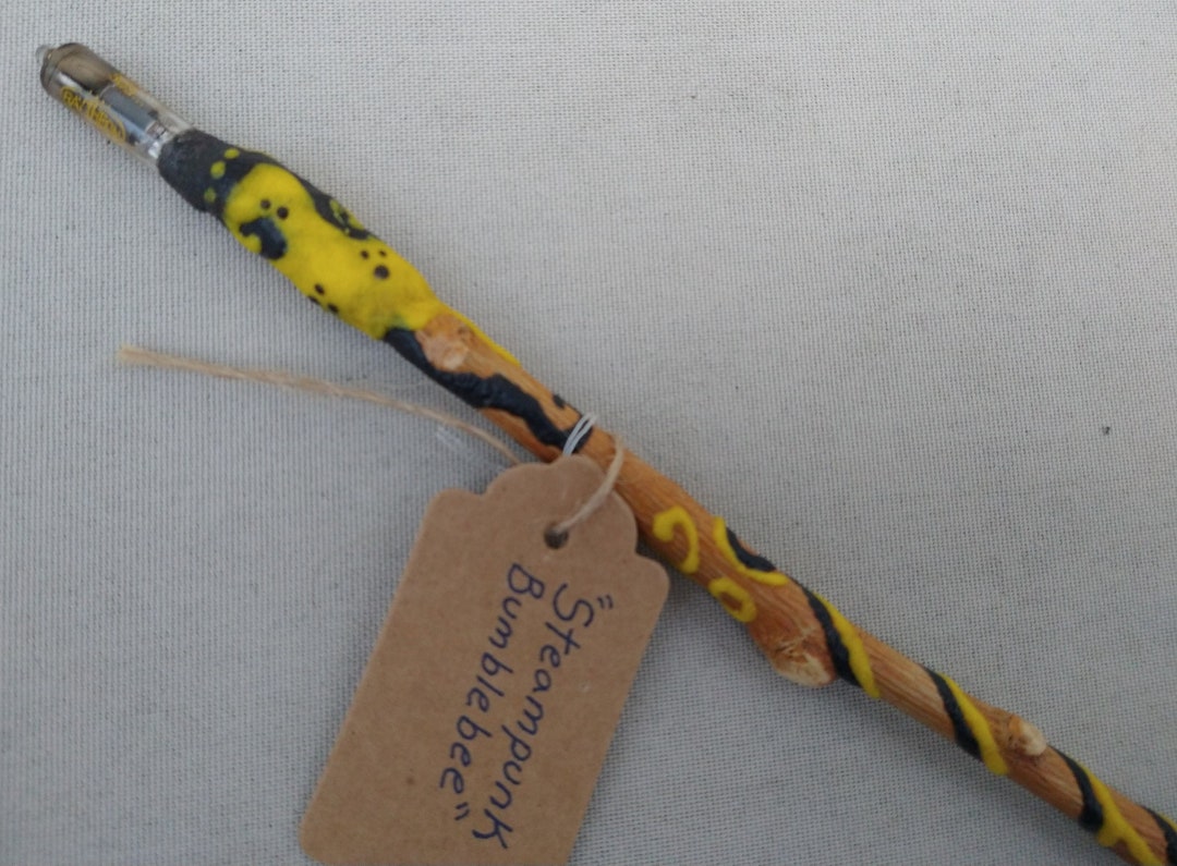 Steampunk Black and Yellow Magic Wand - Etsy