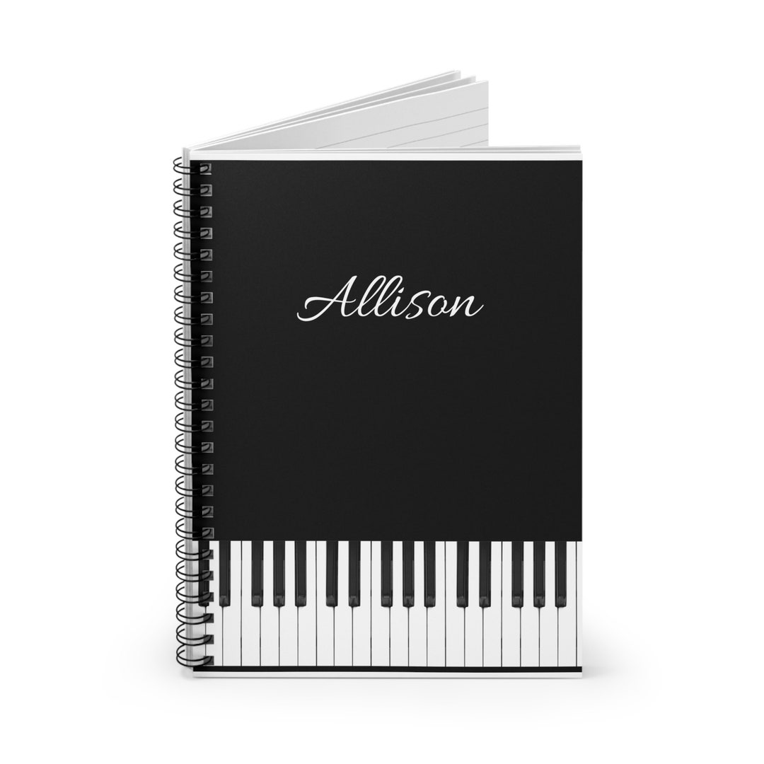 Personalized Custom Piano Music Lesson Spiral Notebook - Ruled Line - Etsy