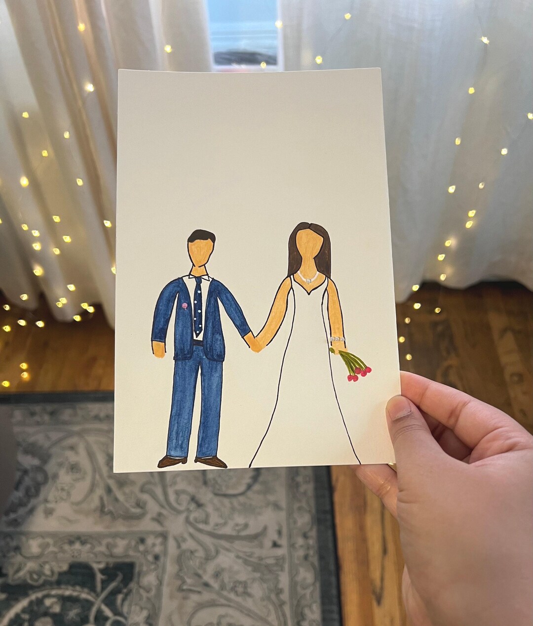 One-sided Card, Greeting Card, Wedding Cards, Gift, Thank You Card ...