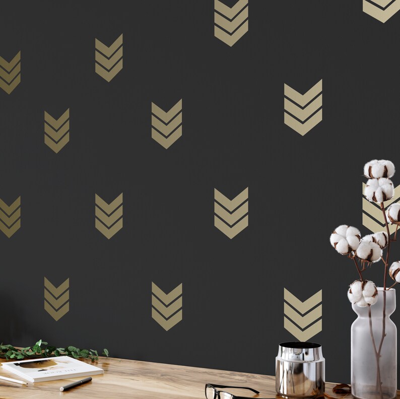 Removable Chevron Arrow Vinyl Decals Nursery Wall Decor Kids | Etsy