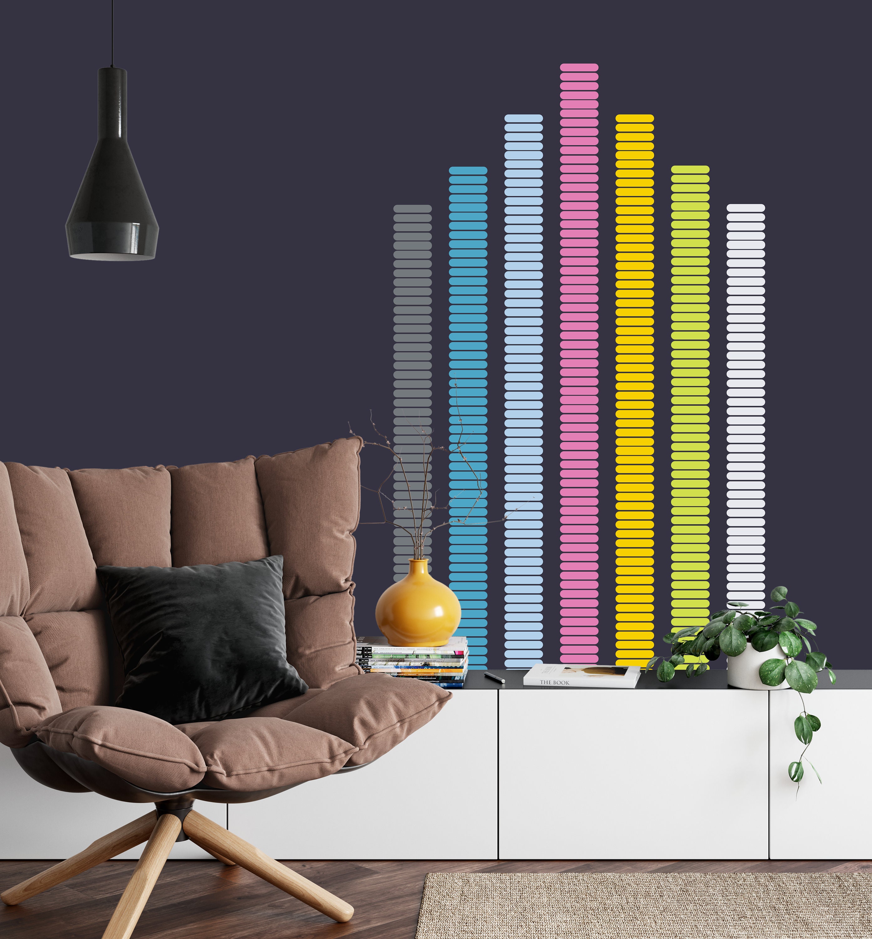 Removable Line Vinyl Decals, Bars, Nursery Wall Decor, Kids Accent Wall ...