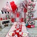 Holiday Backdrop/christmas Party Backdrop/red Pink and Green Backdrop ...