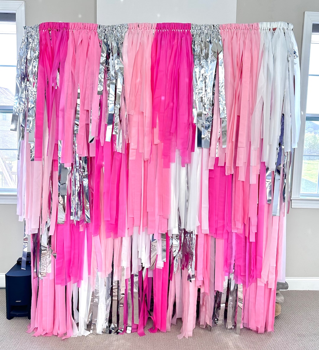 Pink and White Party Backdrop/bridal Shower Party Backdrop/custom ...
