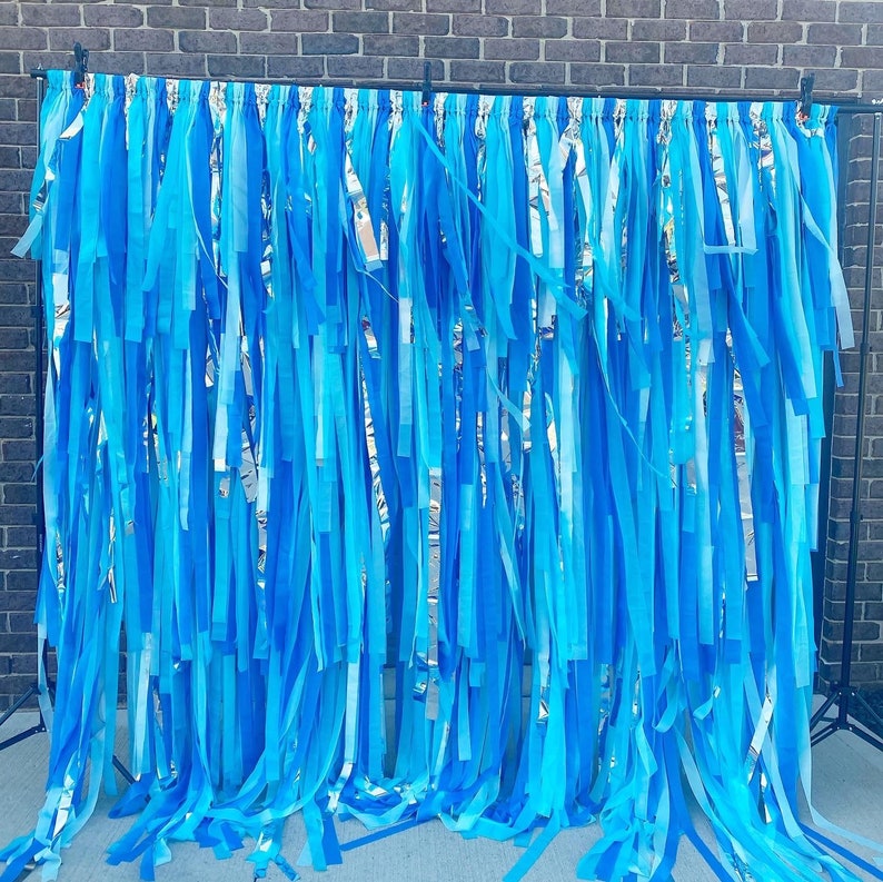 Blue Streamer Backdrop, Surf Party Photo Booth (6x8 Ft) - Etsy