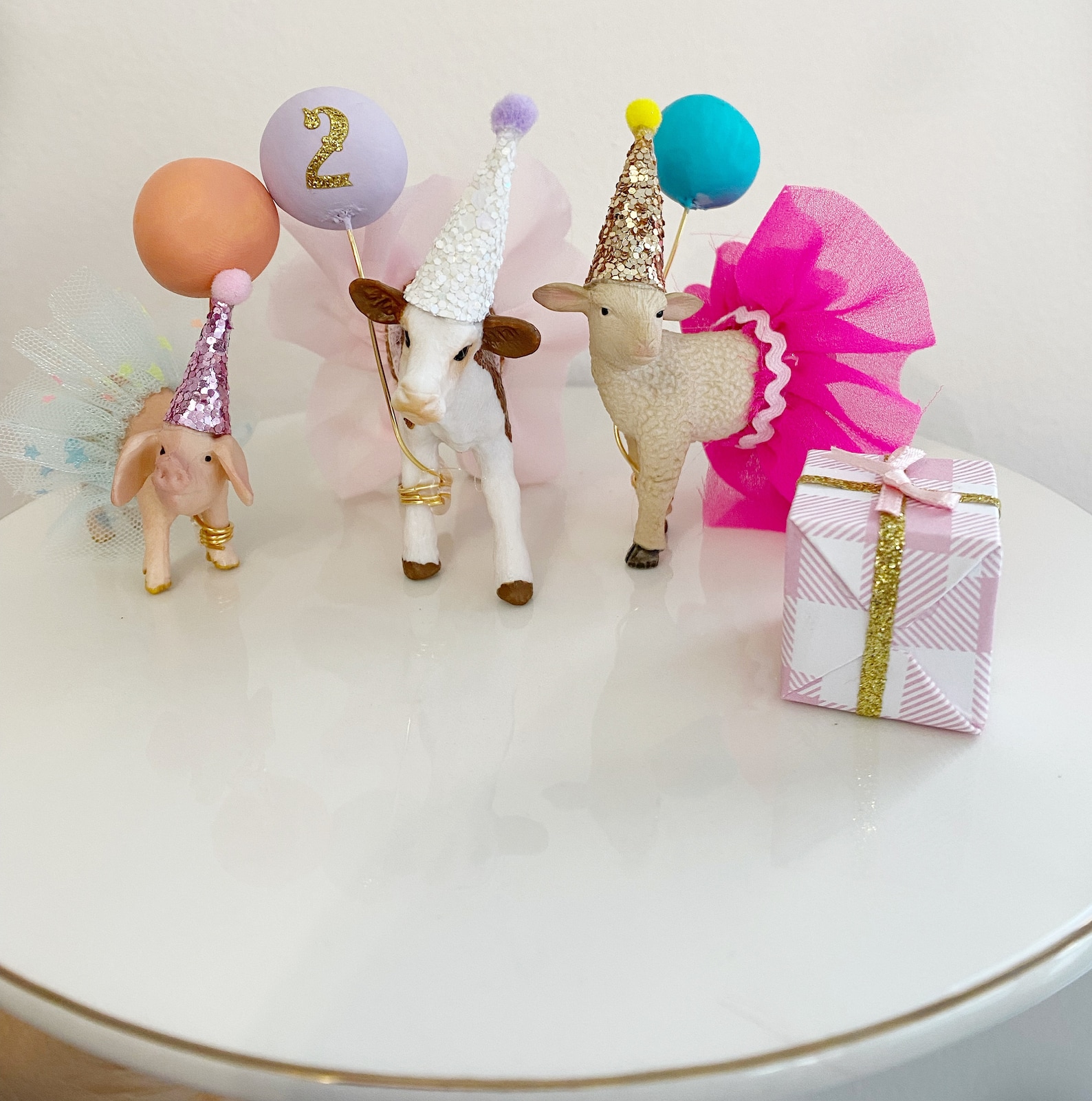 Cow Caketopper/farm Animal Cake Topper/babysheep/cow - Etsy