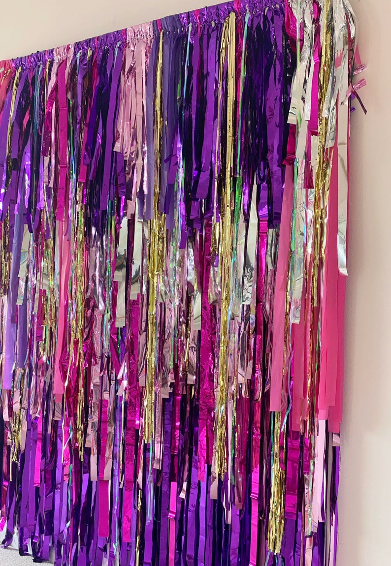 Metallic/disco Night Backdrop/pink and Purple Party | Etsy