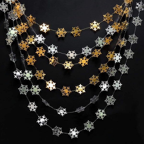 Paper Snowflake Garland - Etsy