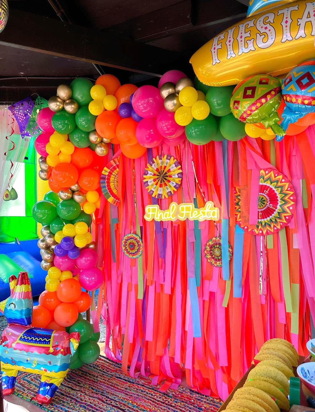 Mexican Fiesta Backdrop/taco Party Backdrop/colorful Backdrop for ...