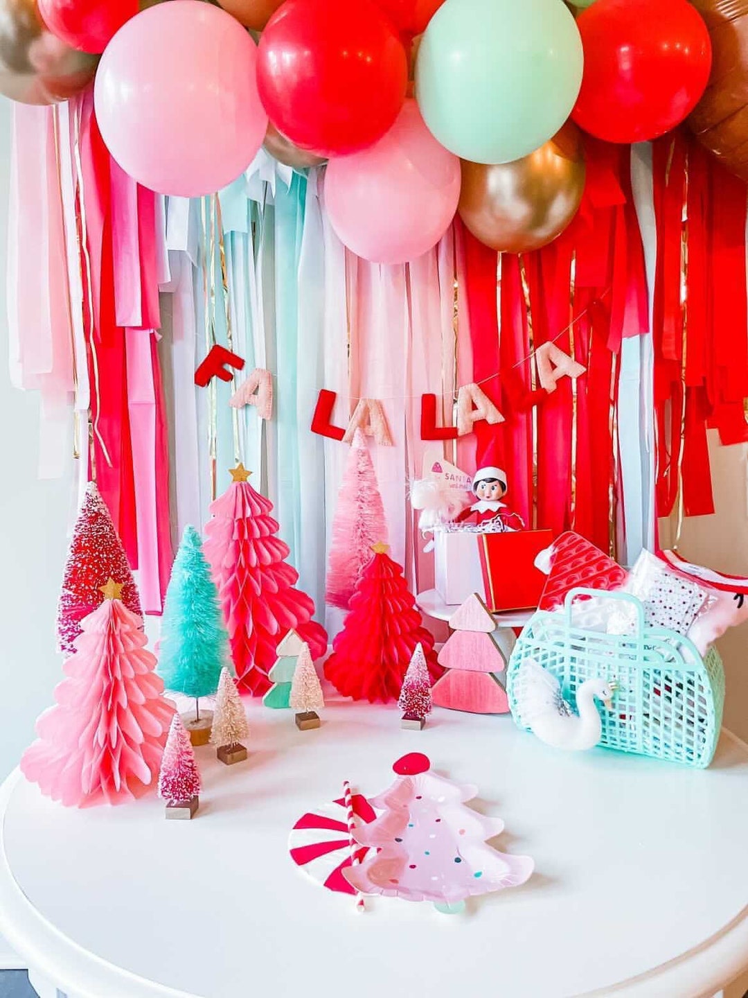 Christmas Backdrop: Colorful Plastic Streamers, 4ft Width - Etsy