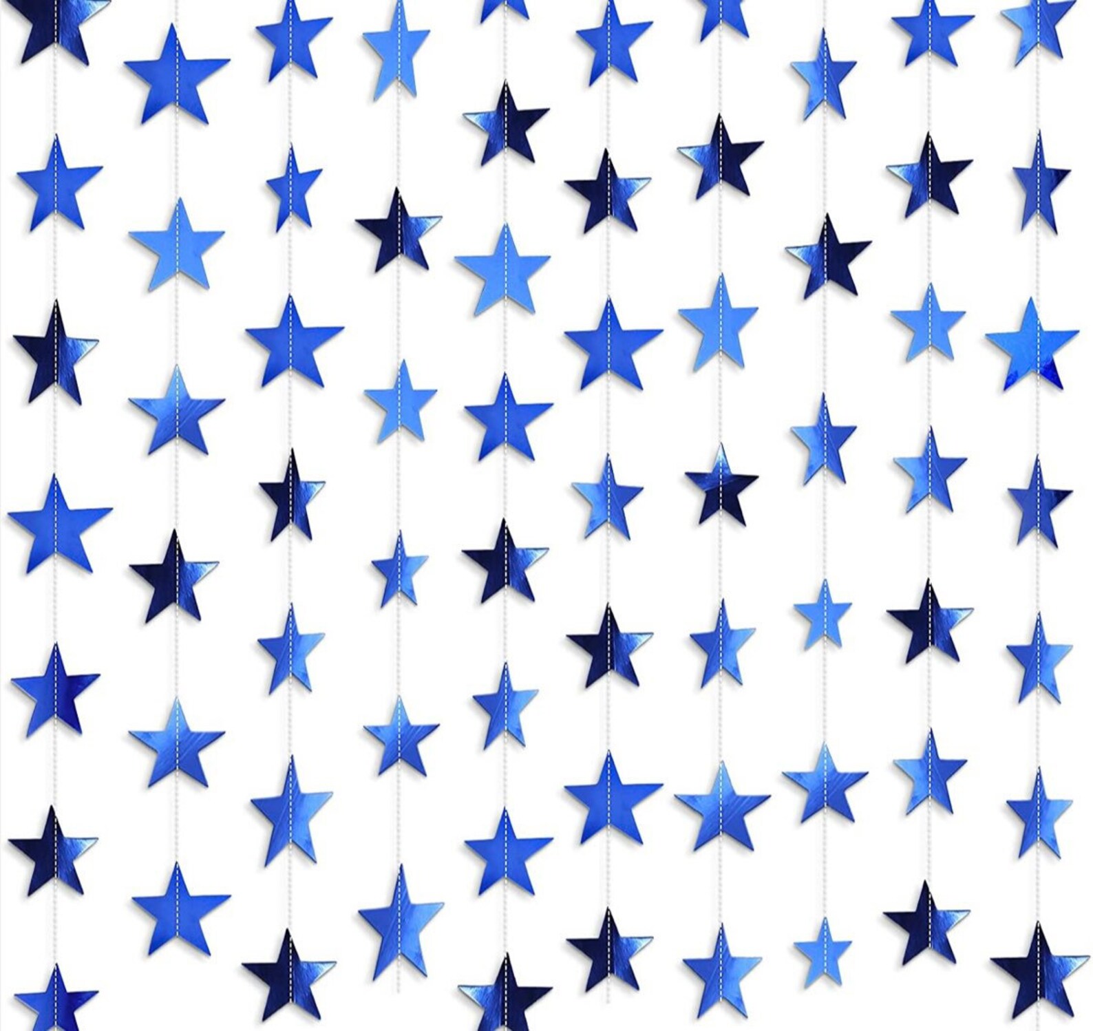 Star Garland/silver Star/card Stock Paper Garland/ Shinny Star - Etsy