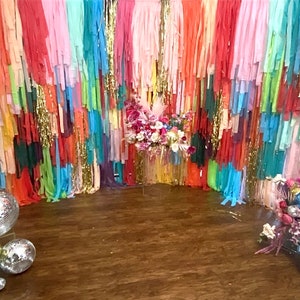 Colorful Fringe Backdrop/multicolor Backdrop/boho Party Backdrop ...