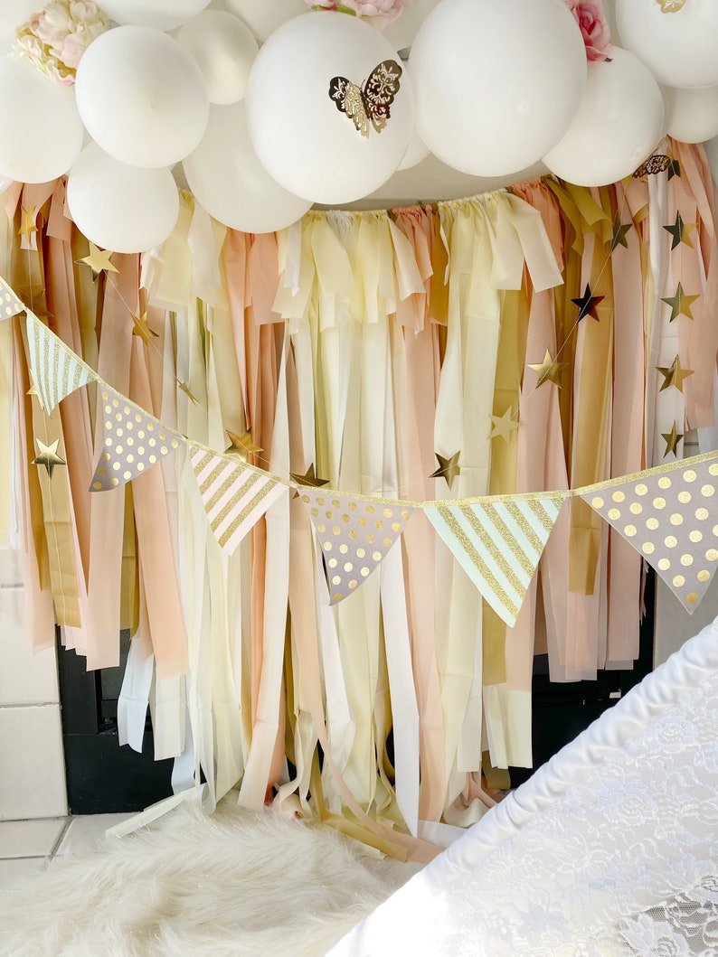 Muted Fringes/bohemian Installation Backdrop/neutral Backdrop | Etsy