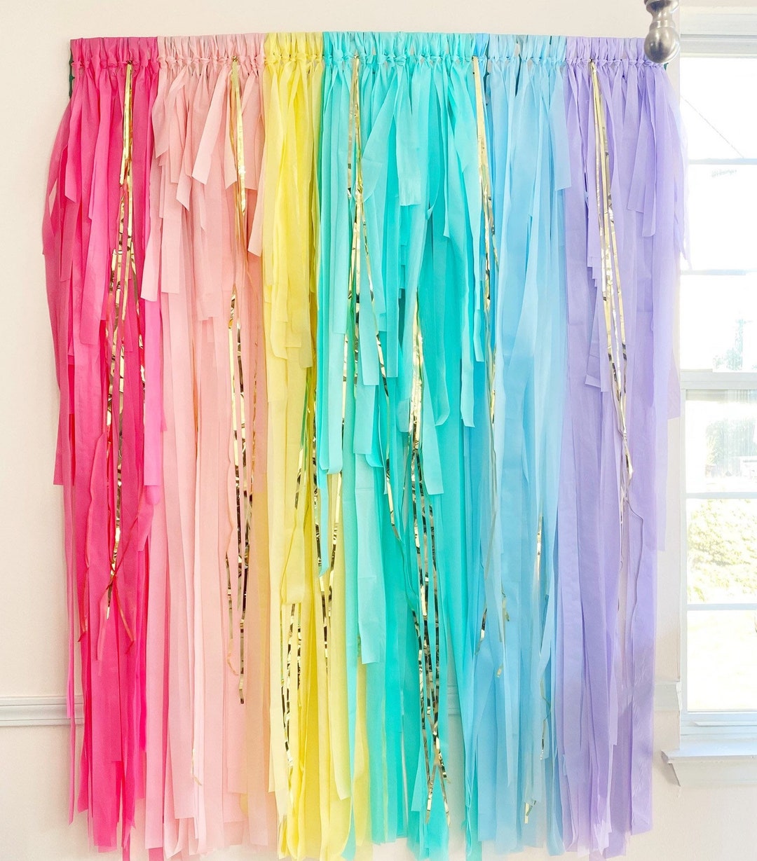 Rainbow/unicorn/rainbow Party Backdrop/netting Party Backdrop/wall ...