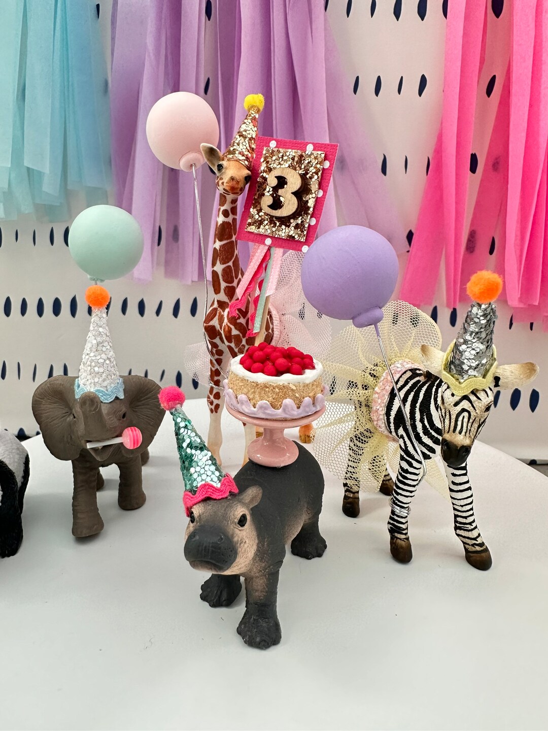 Safari /wild Babies Party Cake Topper/cub Cake Topper/baby Giraffe ...