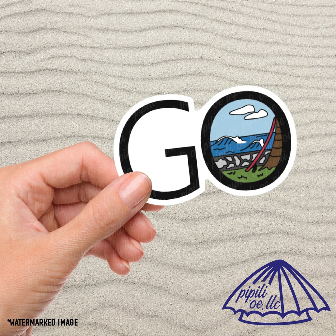 Go Beach Sticker - Beach Sticker - Surfboard Sticker - Hele I Ke ...
