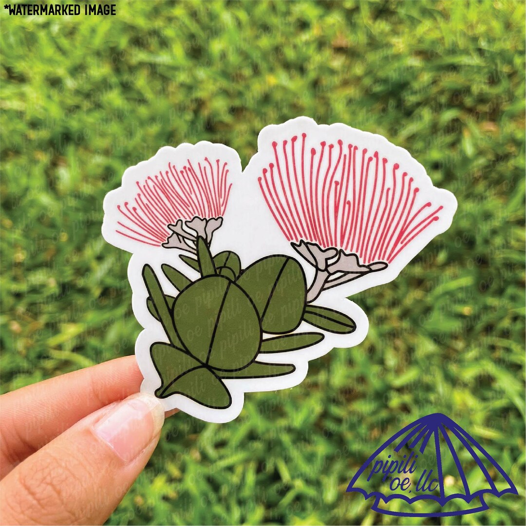 Ohia Lehua Sticker Ohia Sticker Lehua Flower Sticker - Etsy