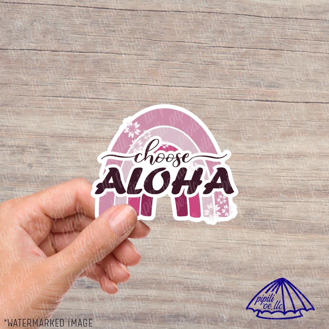 Choose Aloha Sakura Rainbow Sticker - Sakura Sticker - Cherry Blossom ...