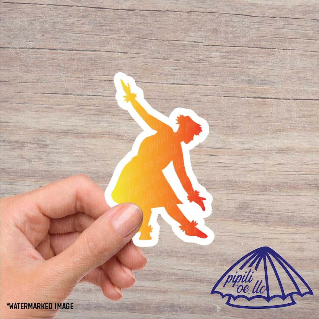 Hula Dancer Silhouette Sticker - Hula Dancer Sticker - Hawaii Sticker ...