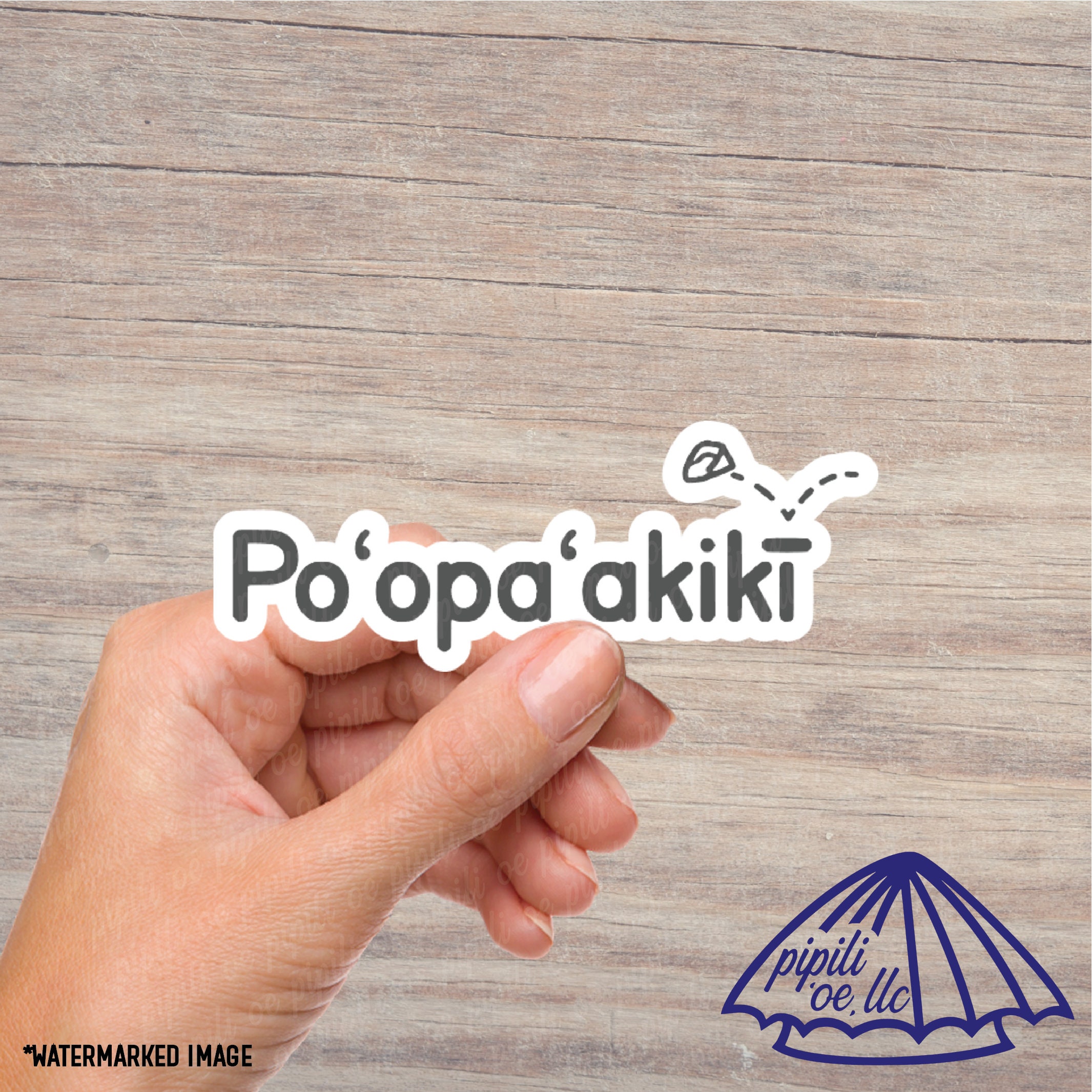 Poopaakiki Sticker - Hard Head Sticker - Olelo Hawaii - Hawaii Sticker ...